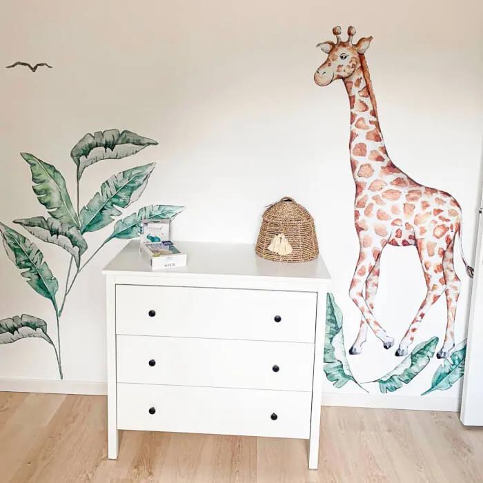 INSPIO Dětské samolepky na zeď - Žirafa ze světa safari