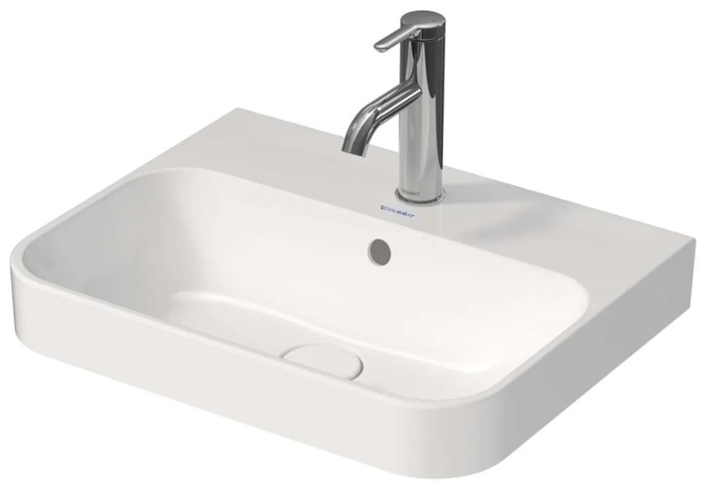 Duravit Happy D.2 Plus - Umyvadlo na desku, 50x40 cm, s přepadem, s otvorem pro baterii, bílá 2360500000