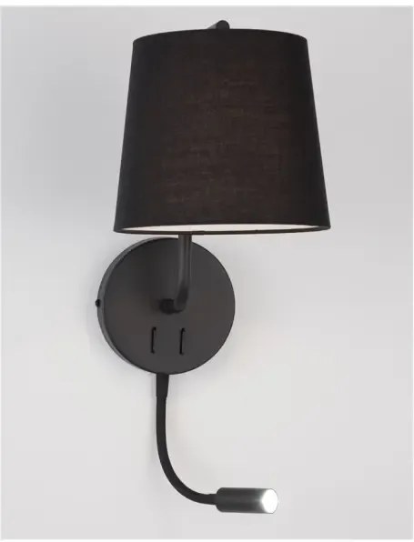 Designové nástěnné svítidlo Sage 20 černé