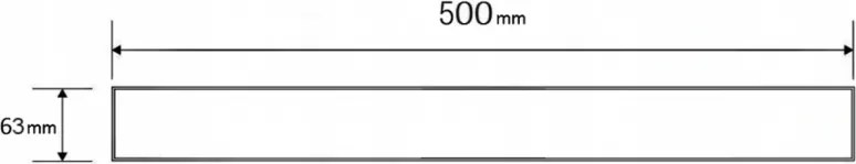 Mexen Flat, lineární podlahový žlab 50 cm, růžové zlato, 1624050