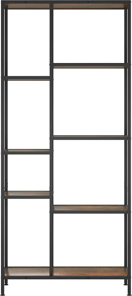 Knihovna 80x30x180 cm ocel a kompozitní dřevo 336360