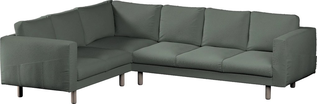 Potah na pohovku IKEA Norsborg rohová 5-místná barva zelená látka pletený vzor