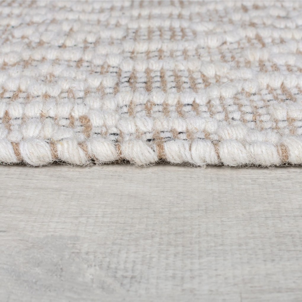 Flair Rugs, Ručně tkaný kusový koberec Nur Wool Dream Natural, 120x170, béžová, ložnice