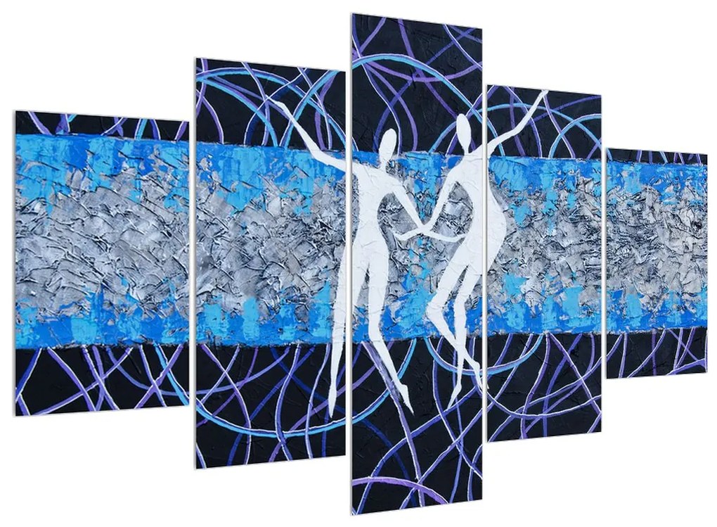 Moderní obraz tanečníků (150x105 cm)