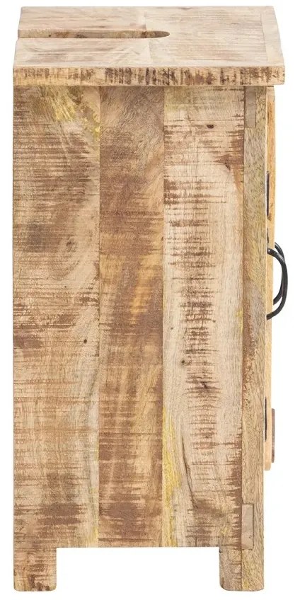 furniture-nabytek.cz - Masivní skříňka pod umyvadlo Carino z mangového dřeva, lakovaná, hnědá – 52×30×60 cm