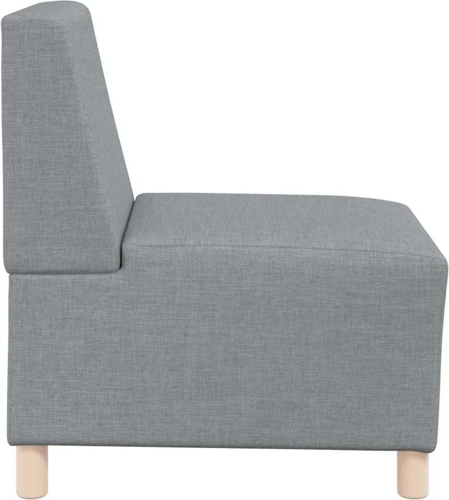 Modulová sedačka bez opěradel 2 ks Světle šedá textil 3399748