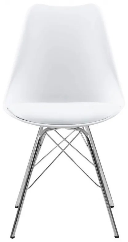 Jídelní židle Eris bílá/chrom