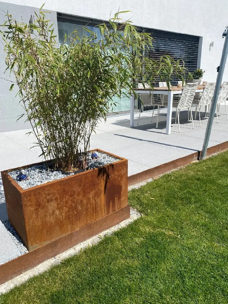 Truhlík MAXI, corten, šířka 80 cm, hnědý