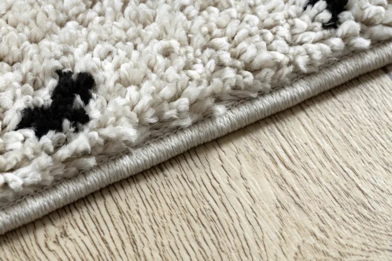 Dywany Łuszczów, Běhoun Berber Syla B752 dots cream, 80x250, bílá, kuchyně