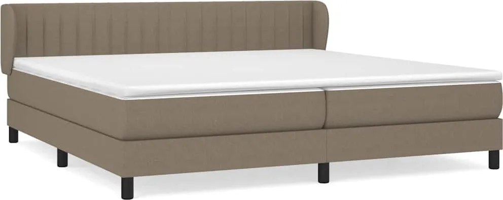 Box spring postel s matrací taupe 200x200 cm textil 3126433