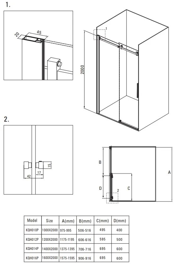 Aplomo Hyacint sprchové dveře Rozměr sprch.dveří: 120cm