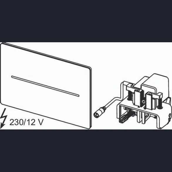 Tece Solid Electronic ovládací tlačítko s bezdotykovým ovládáním černá matná  9240455