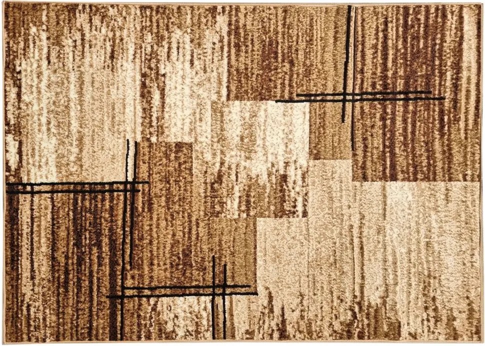 Kusový koberec 120x170 cm LUKEN obdélníkový - béžový / hnědý