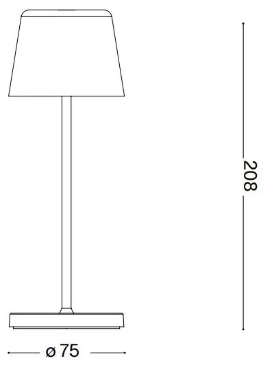 Ideal Lux - LED Stmívatelná dotyková stolní lampa CUTE LED/2,5W/3,7V IP65 černá