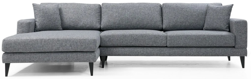 Hanah Home Rohová pohovka NORDIC tmavě šedá levá 560ARE1112