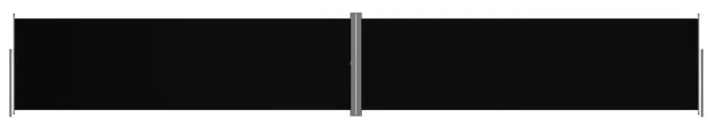 Zatahovací boční markýza černá 180 x 1 200 cm,  318072