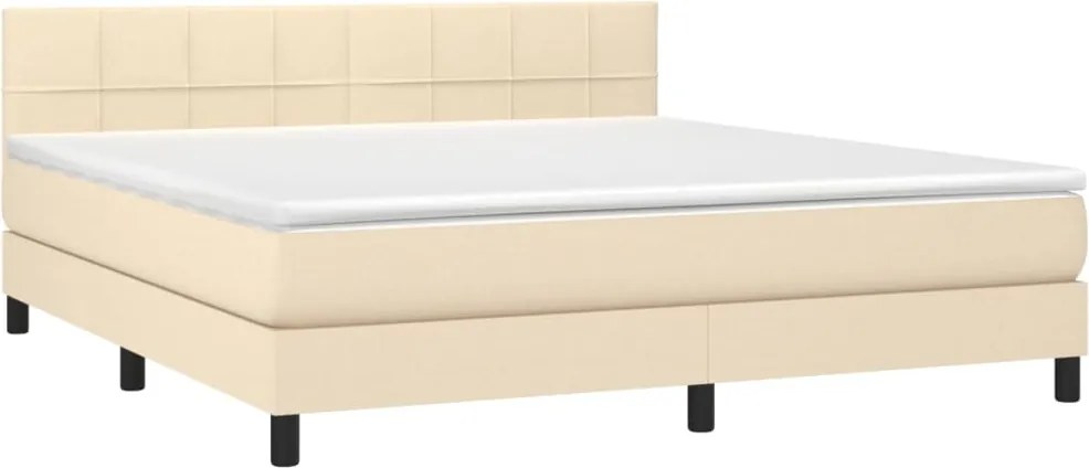 Box spring postel s matrací krémová 160x200 cm textil 3140070