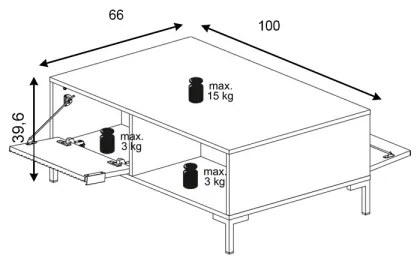 Konferenční stolek FLOP černá