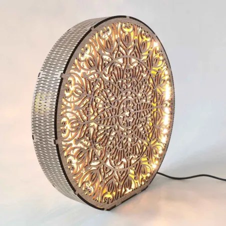 LED noční lampa Mandala – dřevěná dekorace domova| SENTOP LED0604