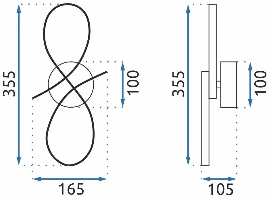 Toolight Moderní nástěnná lampa LED APP1051-W Gold