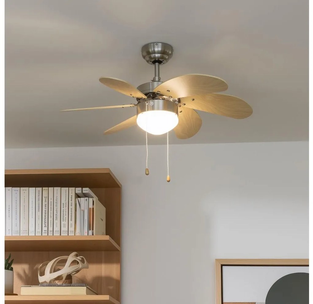 ZEVENTI - Stropní ventilátor FAMARA 1xE14/60W/230V béžová