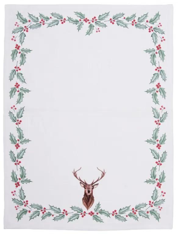 Sada 2 bavlněných kuchyňských utěrek  Holly Christmas – 50x70 cm