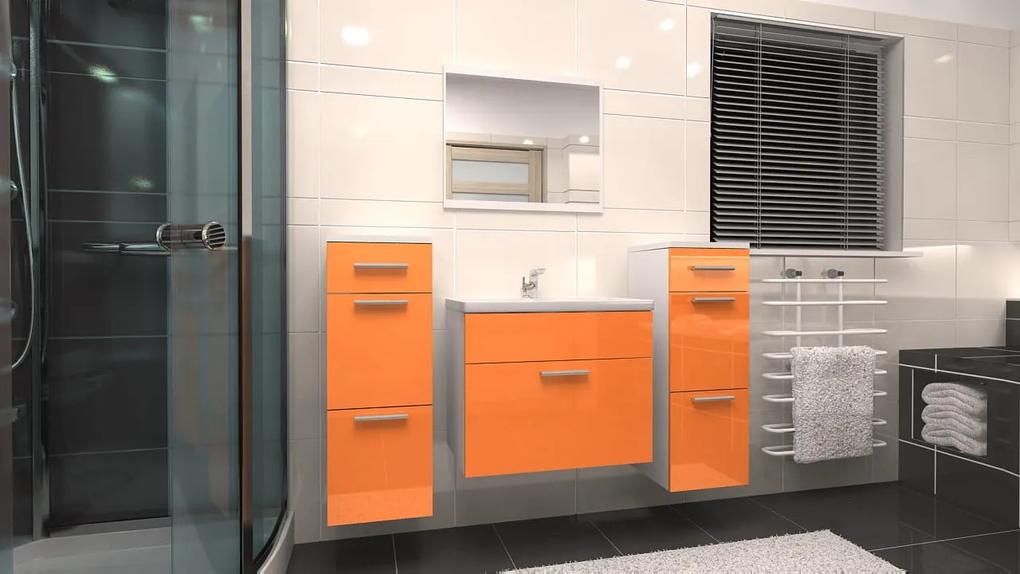 NEW:Koupelnová sestava Zora C bílá/oranžový lesk
