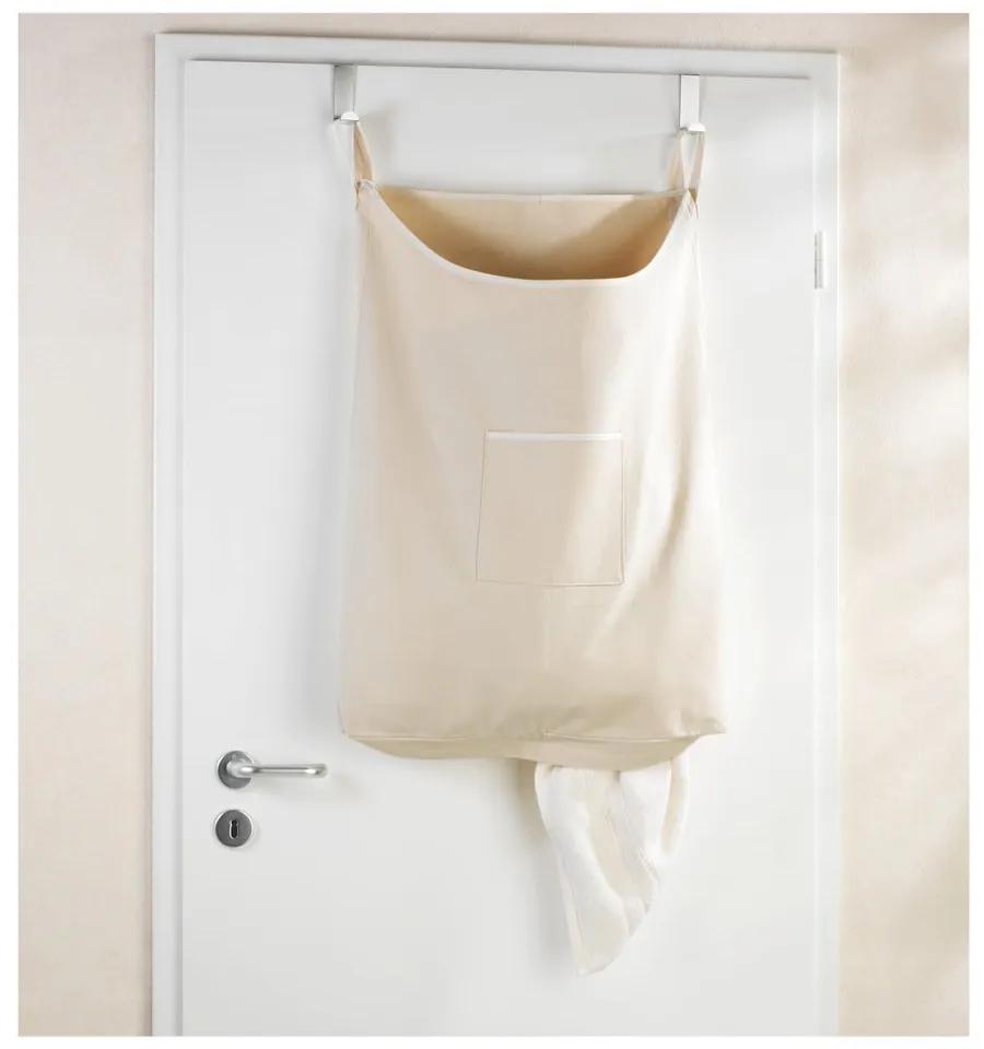 Béžový závěsný koš na prádlo Wenko Door Laundry, 65 l | BIANO