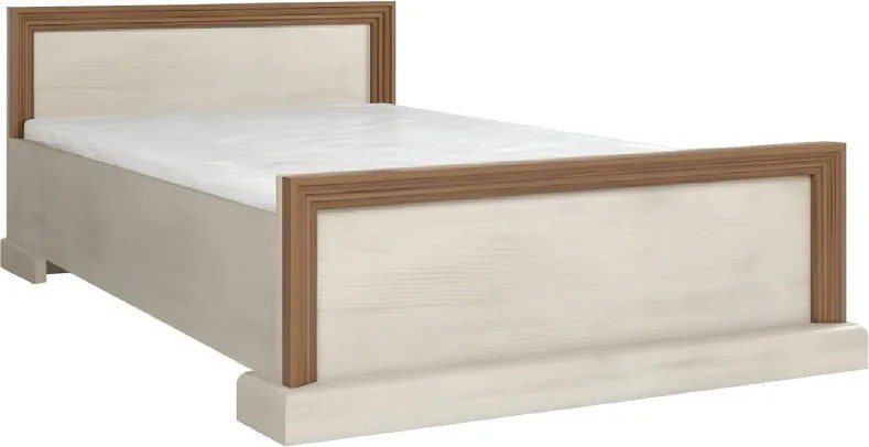 Postel 160x200, sosna skandinávská / dub divoký, ROYAL L1 Kondela 0000087543