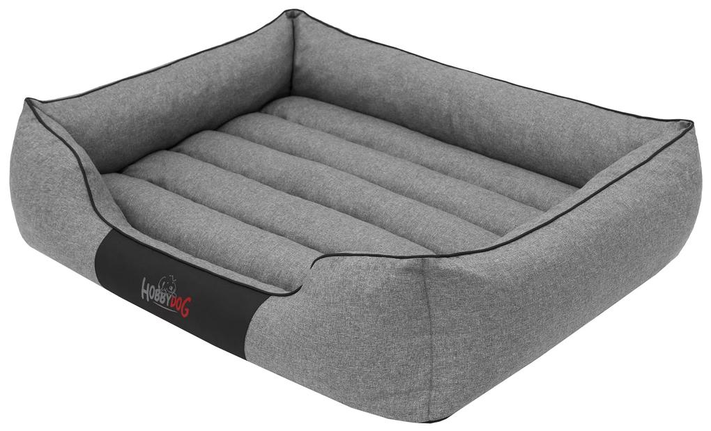HobbyDog Pelíšek pro psa Comfort ekolen- šedý VELIKOST: XL 85 x 65 cm ( 65 x 40cm)
