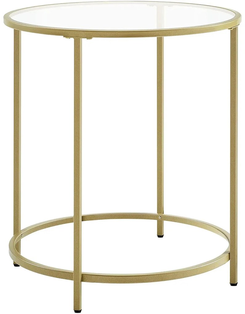 Zlatý kovový příruční stolek 50 x 50 x 54,8 cm