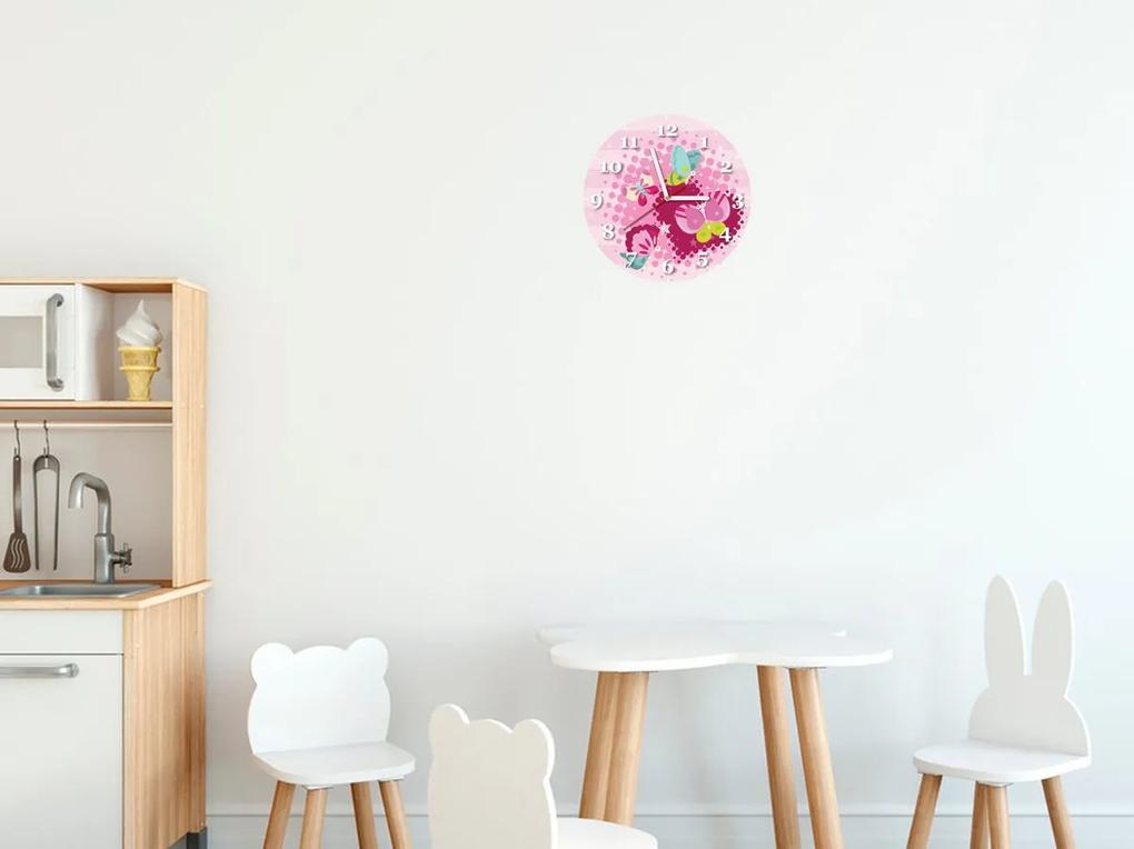 Gario Dětské hodiny Šťastní motýlci Rozměry: 30 x 30 cm