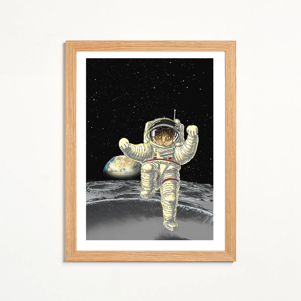 Michal Puhač | Schrödingerova kočka Rám: Černý, Velikost: 60 x 40 cm