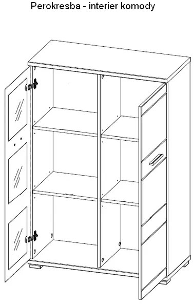 Obývací stěna Ultra, s osvětlením