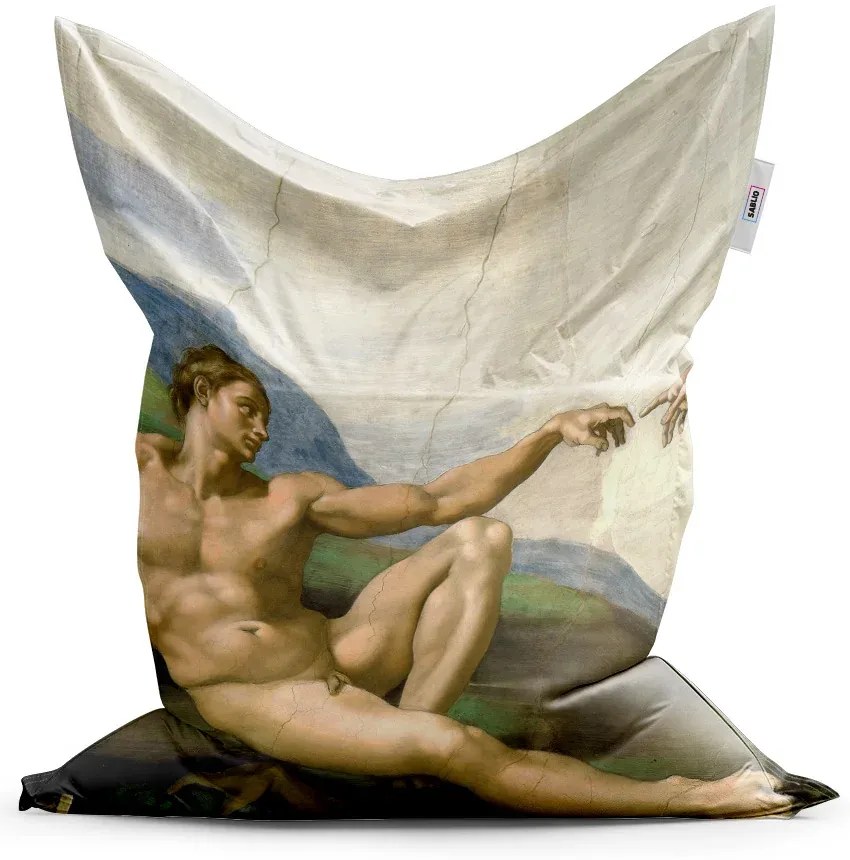 Sablio Sedací vak Stvoření Adama - Michelangelo Buonarroti - 150x100 cm