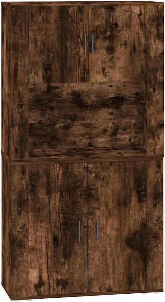 Skříň highboard kouřový dub kompozitní dřevo 3185356