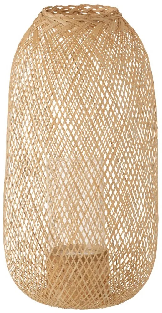 Bambusová lucerna v přírodním provedení Hazel - Ø 30*60 cm