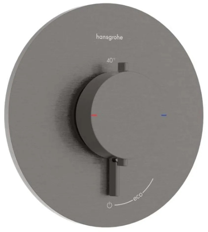 Hansgrohe Ecostat Comfort S - Sprchová baterie pod omítku, s termostatem, kartáčovaný černý chrom 33714340