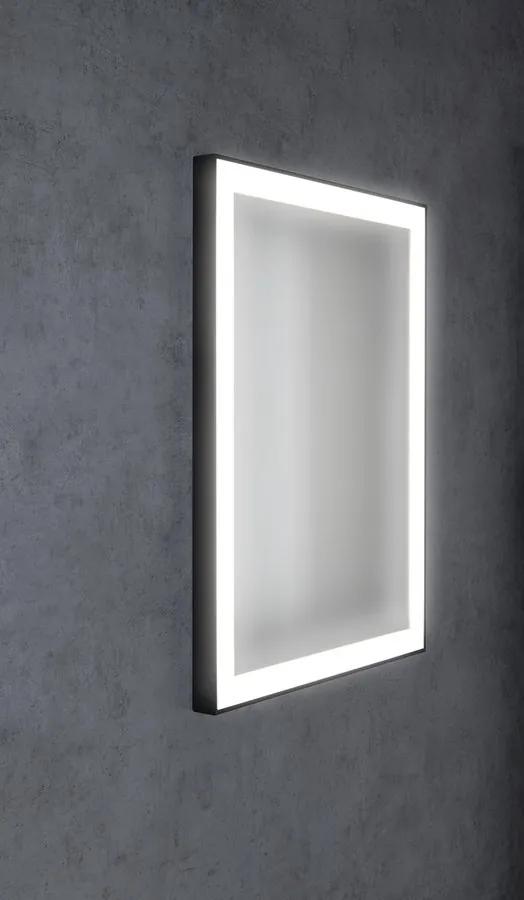 Sapho GANO zrcadlo s LED osvětlením 60x80cm, černá LG260