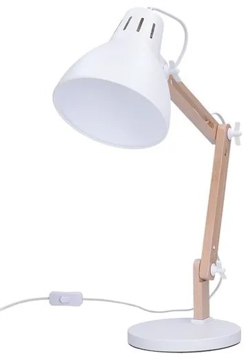 Solight WO57-W − Stolní lampička FALUN 1xE27/25W/230V bílá/dub