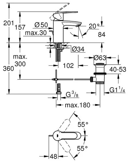 Grohe Eurostyle Cosmopolitan Baterie umyvadlová 3355220E