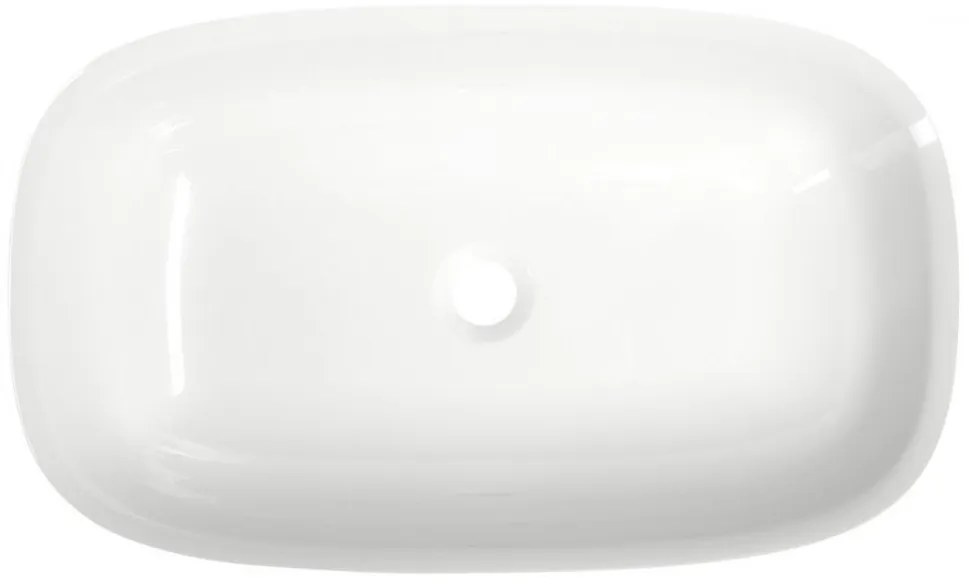 Sapho REIKO umyvadlo na desku, litý mramor, 60x36cm, bílá RE600