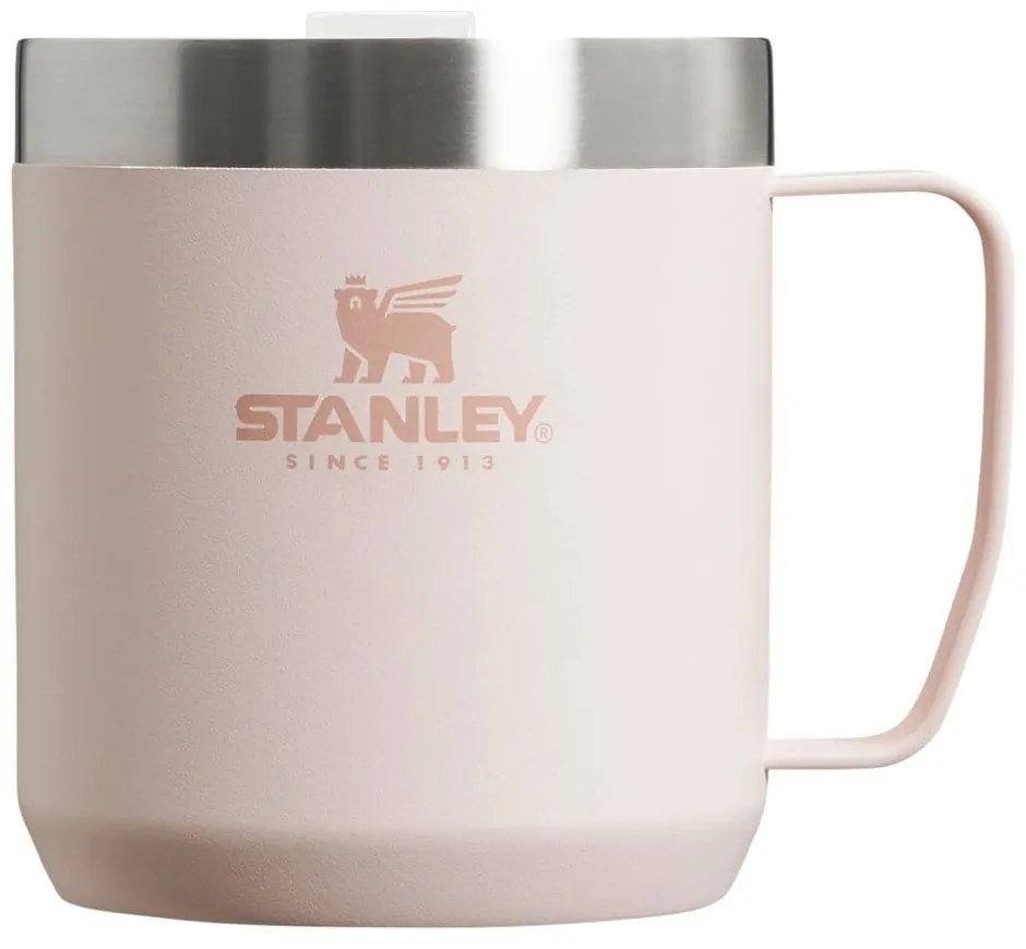Světle růžový termo hrnek z nerezové oceli 350 ml Stay-Hot Camp Mug Rose Quartz – Stanley