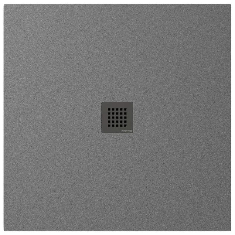 Polysan Polysan, TRENECA sprchová vanička z litého mramoru s možností úpravy rozměru 90x90cm, šedá matná, 84300.31