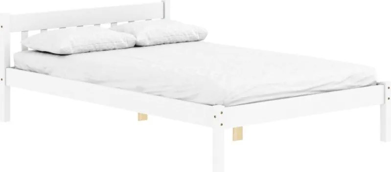 Postel s roštem 140x200, bílá, borové dřevo, MAVIL Kondela 0000402833