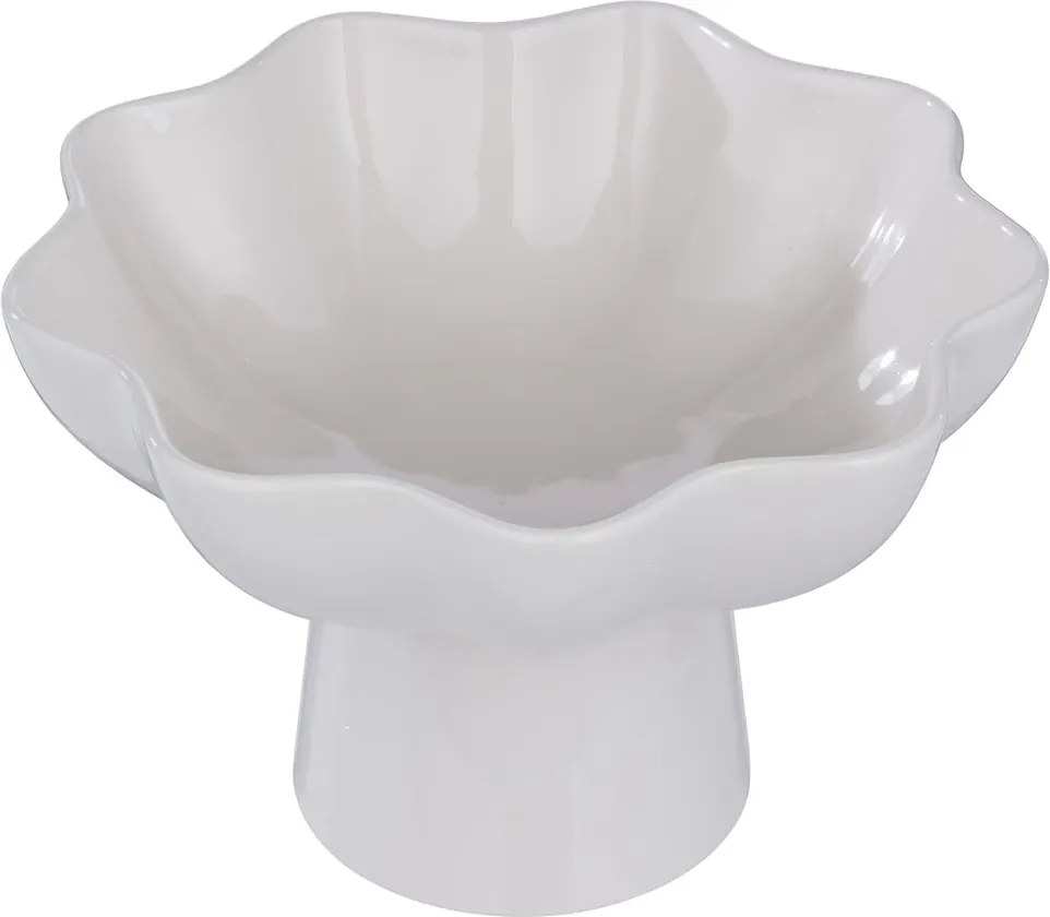 LOUISE Mísa s nohou 23 cm - krémová