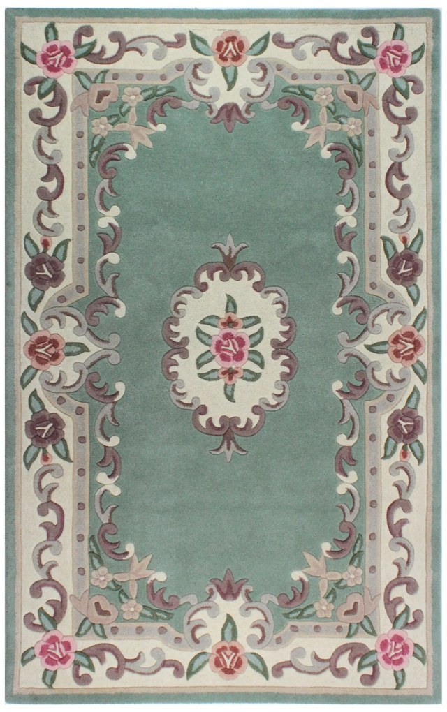 Flair Rugs koberce Ručně všívaný kusový koberec Lotus premium Green - 75x150 cm