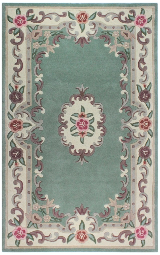 Flair Rugs, Ručně všívaný kusový koberec Lotus premium Green, 120x180, zelená, chodba / předsíň