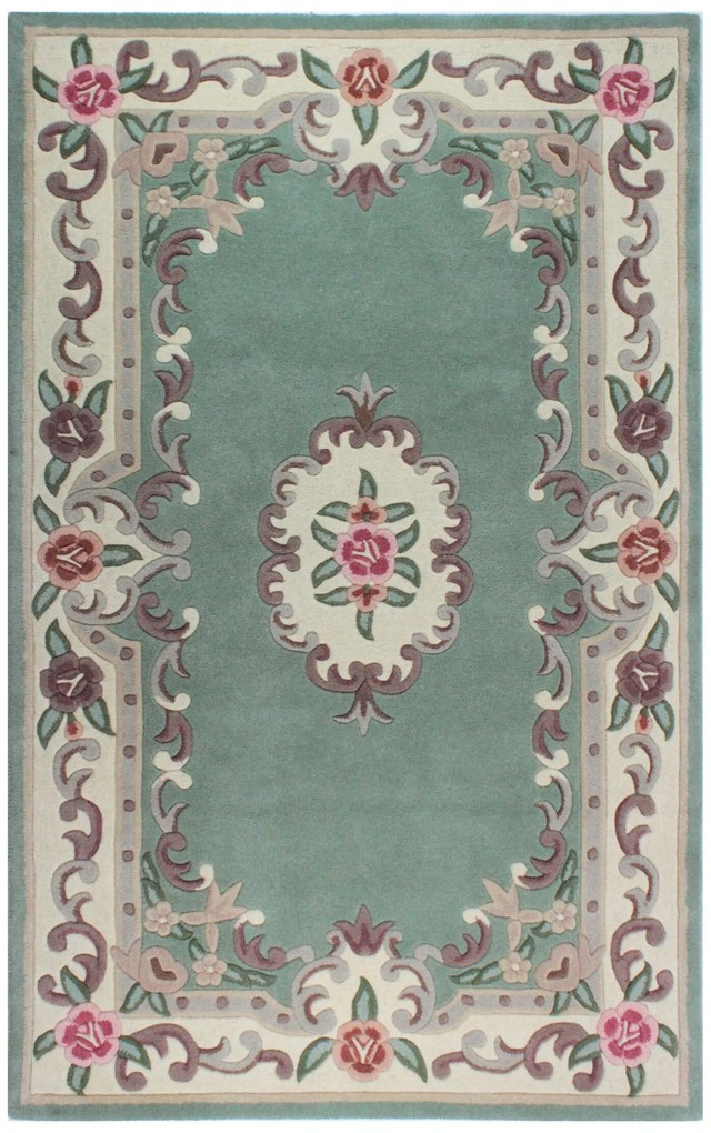 Flair Rugs koberce Ručně všívaný kusový koberec Lotus premium Green - 120x180 cm