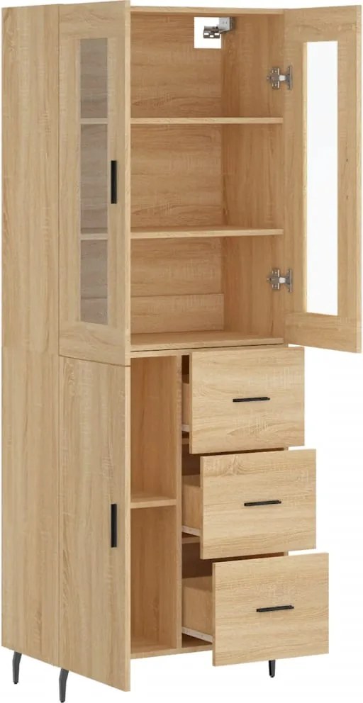 Skříň highboard dub sonoma 69,5 x 34 x 180 cm kompozitní dřevo 3198484